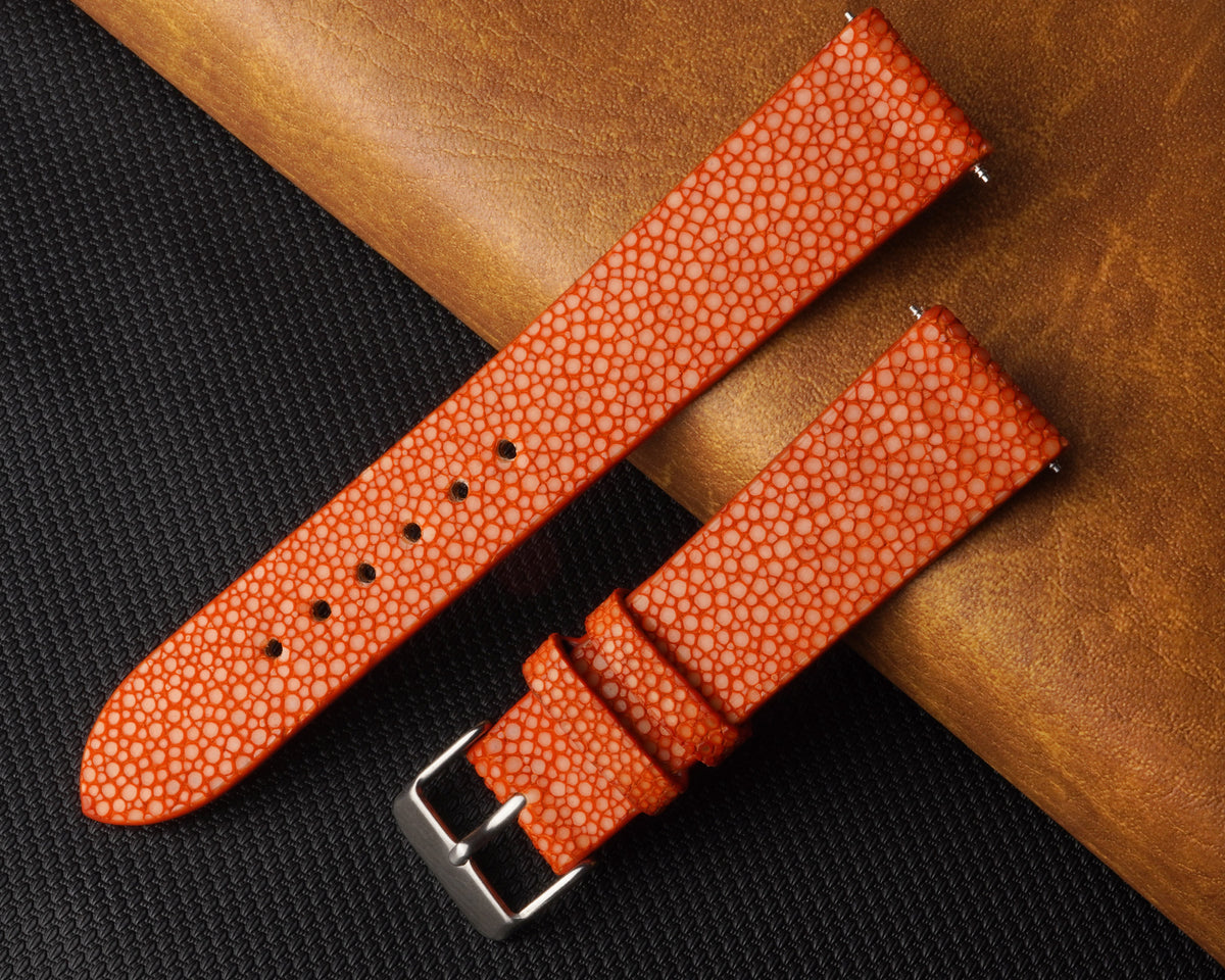 Genuine Stingray Watch Strap 20mm 22mm Handmade Leather Watch Band ...